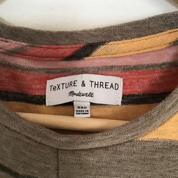 Madewell | Tops | Madewell Texture And Thread Tie Striped Tee | Poshmark